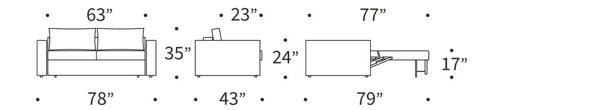 Innovation Living Neah Queen Size Sofa Bed with Standard Arms 365 ...